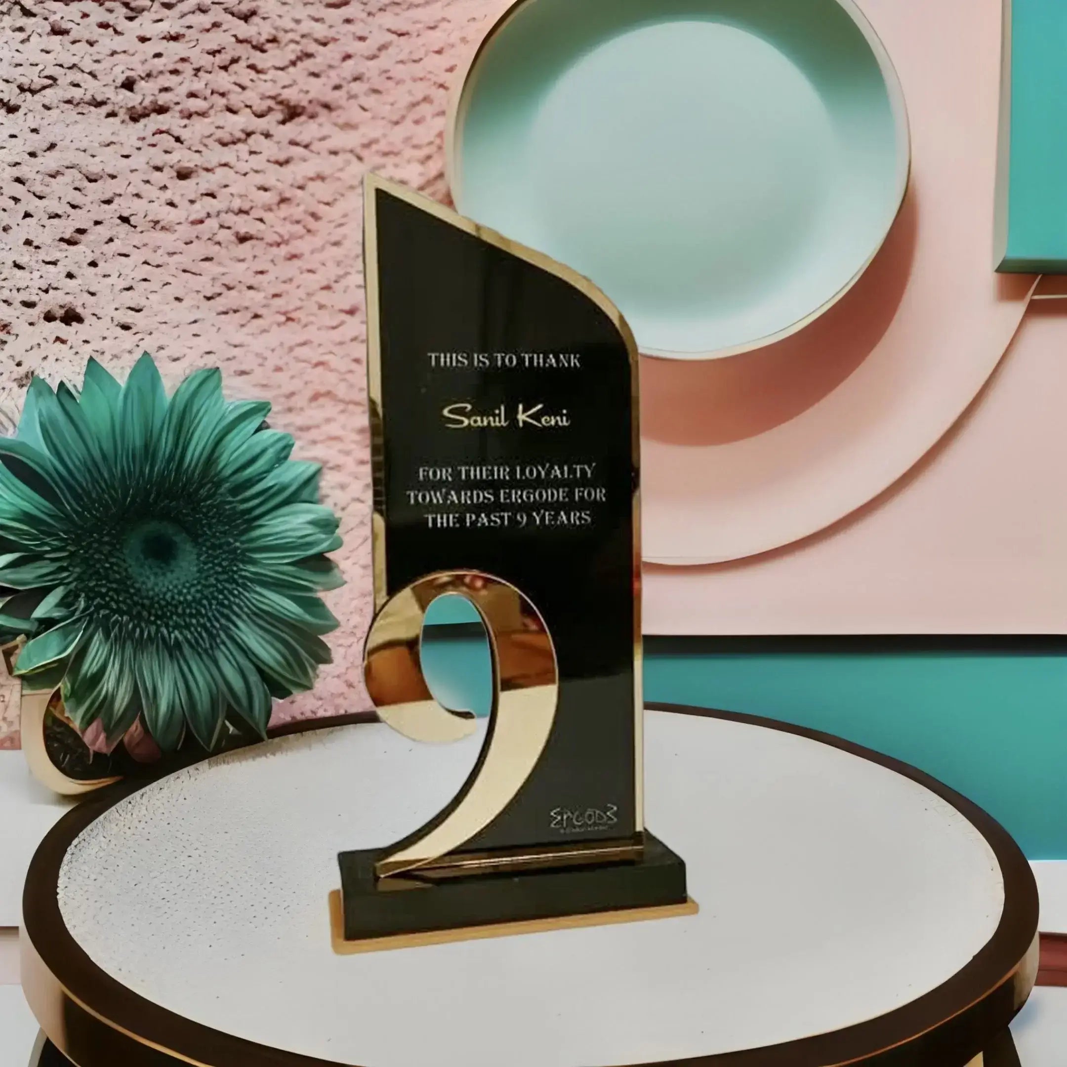 9 Years Service Award | 9-Year Loyalty Trophy & Anniversary Award – RD ...